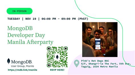 Mug Manila Mongodb Developer Day Manila Afterparty Asia Pacific