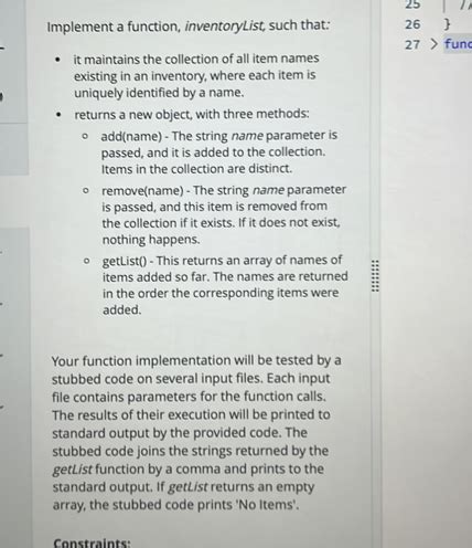 SOLVED Implement A Function InventoryList Such That It Maintains