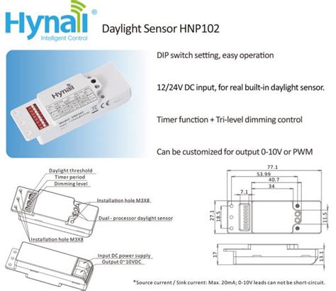 12v Daylight Sensor Switch Dip Switch Setting Hnp102 Timer Sensor From China Factory