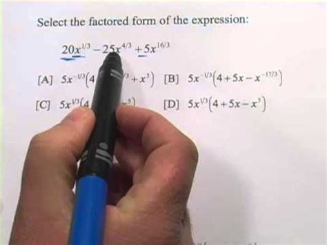 Factoring Expressions With Rational Exponents YouTube