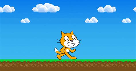 貓咪跑步 超長背景 Scratch 教學 STEAM 教育學習網