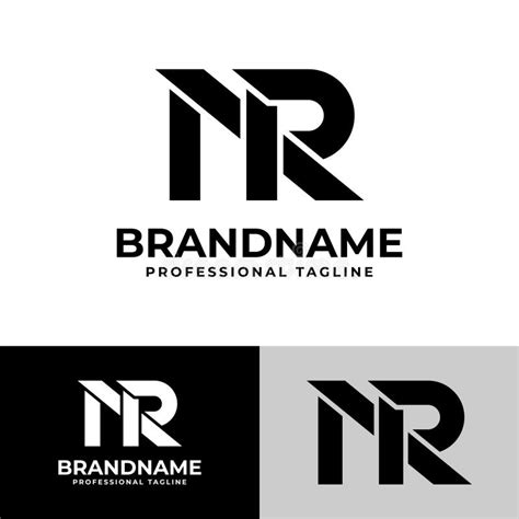 Letter Nr Monogram Logo Suitable For Any Business With Nr Or Rn