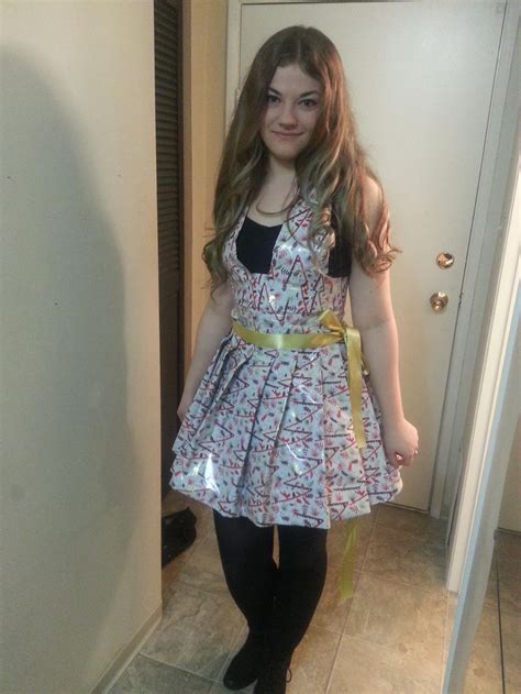 I Made My Roommate A Wrapping Paper Dress For An Anything But Clothing