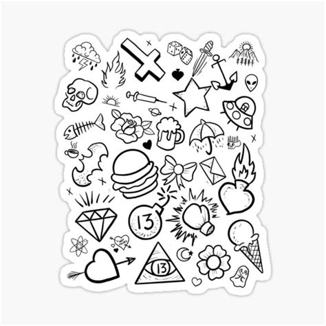 Patchwork Tattoos Sticker For Sale By Ketrinartistka Redbubble