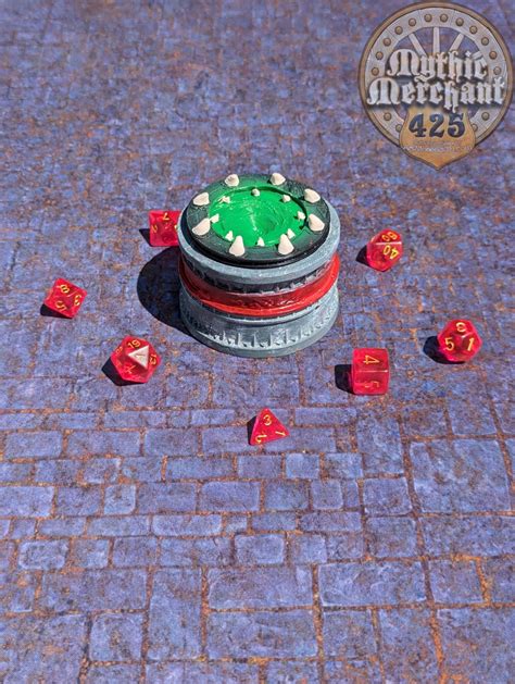 Warlock 3d Printed Dice Jail Rpg Dice Vault D20 Box Player T Unleash