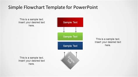 Simple Flowchart Template For PowerPoint SlideModel