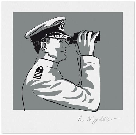 Captain Mini Silver Serigraph By Robert Nippoldt