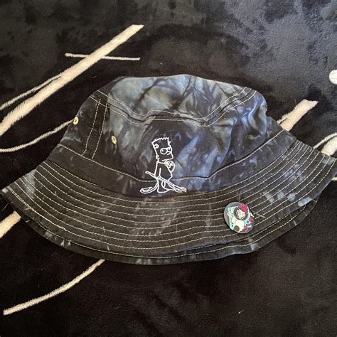 Superrradical Lil Peep Bart Tie Dye Bucket Hat Hat Depop
