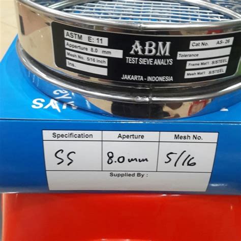 Jual Ayak Test Seive Uk 5 16 Inchi 8mm Merk Abm Best Kota Surabaya