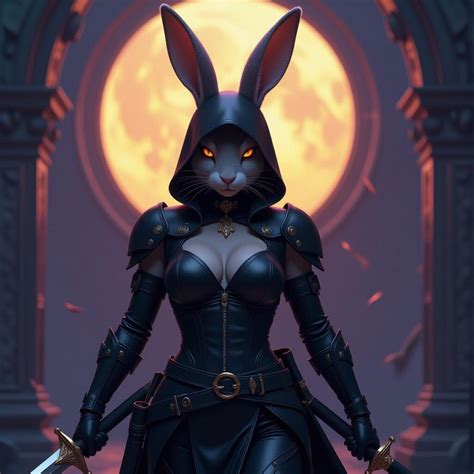 Anthropomorphic Rabbit Assassin In Dark Fantasy Re Ai Art