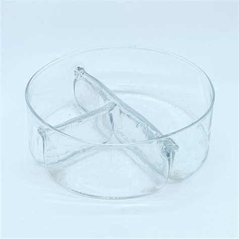 Vintage Italian Membrane Valet Tray In Clear Murano Glass By Toni