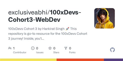 Github Exclusiveabhi100xdevs Cohort3 Webdev 100xdevs Cohort 3 By