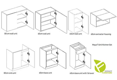 Kitchen Set Cabinets Set Sonoma Oak Base Wall 7 Units Worktop With