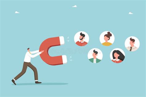 Man Attracting New Employees Stock Vector Illustration Of Role