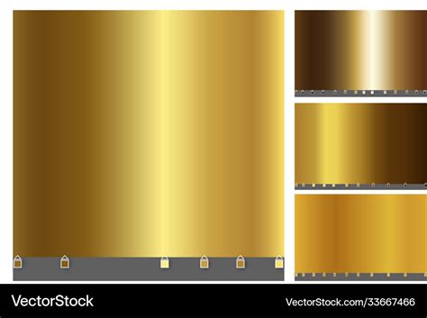 Gold Metallic Gradient Royalty Free Vector Image