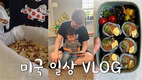 🇺🇸국제커플 미국일상 Vlog👩🏻‍🍳남편도시락은 김밥🍱 이안이가 놀러왔다👶🏻 워싱턴디씨 나들이 바나나 브레드🍌 미국 브이로그