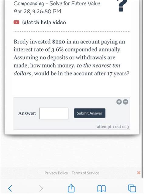 Solved Compounding Solve For Future Value Apr 28 92650