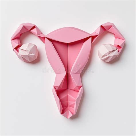 Creative Paper Art Representation Of The Female Reproductive System