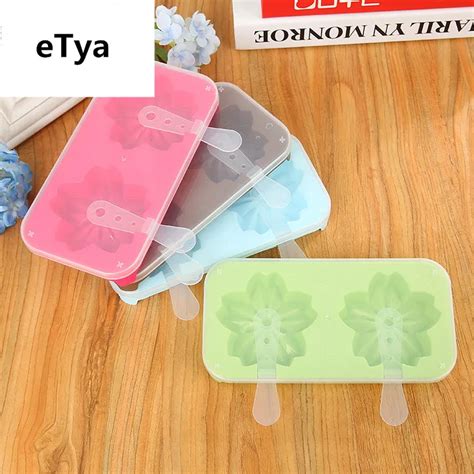 Diy 실리콘 아이스크림 몰드 커버 꽃 모양 젤리 폼 메이커 아이스 롤리 몰드 아이스 큐브 트레이 바 장식 주방 도구아이스크림