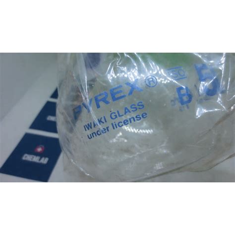 Jual Volumetric Flask Pyrex Iwaki Volume 500 Ml Class B Clear Blue