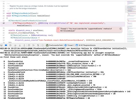 thread 1 you must override the `supportedevents` method of
