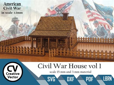 American Civil War House Vol1 Creative Vector