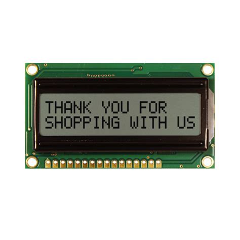 2x16 Character Lcd Fstn Display With White Backlight 3v