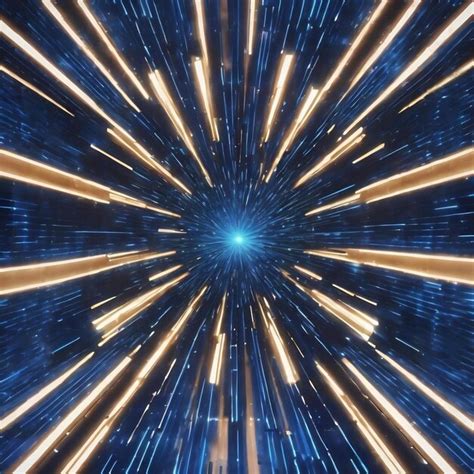 Premium Ai Image Blue Dot Line Radial Convergence Technology Spatial