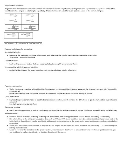 Pre Kal Pdf Trigonometric Functions Trigonometry