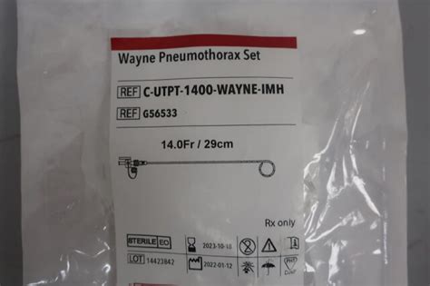 New Cook G56533 Wayne Pneumothorax Set 14f X 29cm Disposables General For Sale Dotmed