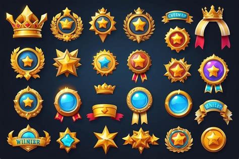 D UI Game Asset Set Vector Button GUI Interface Design Elements Mobile Video App Icon Premium