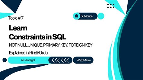 Sql Constraints Explained In Hindiurduhow To Use Sql Constraints For