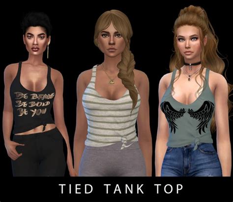 Leo 4 Sims Tied Tank Top Fixed • Sims 4 Downloads