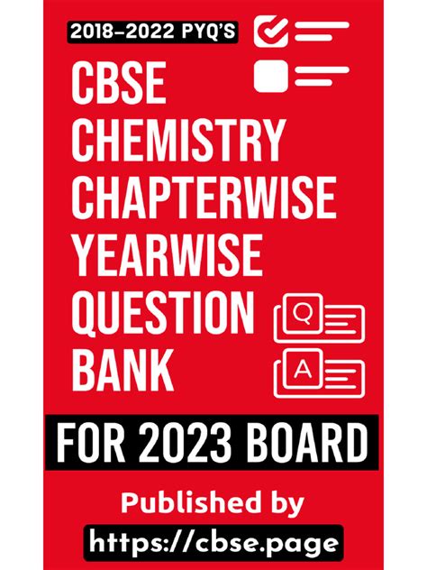 Cbse Chemistry Question Bank 2023 Pdf Physical Sciences