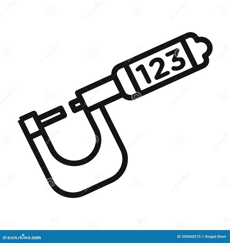 Digital Micrometer Icon Mark In Filled Style Stock Vector Illustration Of Metallic Engineer