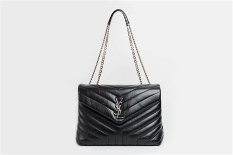 Saint Laurent Black Loulou Chain Bag Shw Medium Open Space