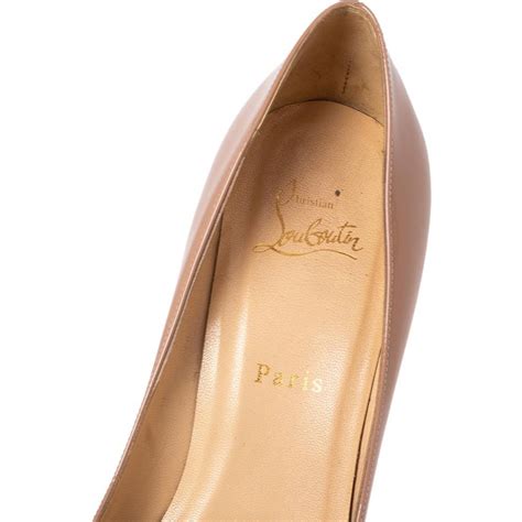 Christian Louboutin Beige Patent Leather So Kate Pointed Toe Pumps Size