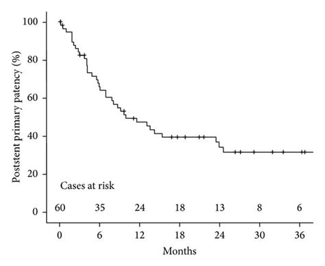 Kaplan Meier Estimate Of Postintervention Primary Patency After Stent