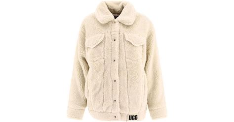 UGG Wmns Frankie Sherpa Trucker Jacket In Natural Lyst