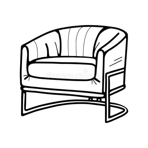 Armchair Hand Drawn Vector Illustration In Doodle Style Stock Vector
