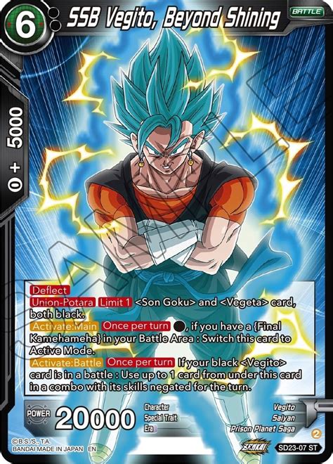 Ssb Vegito Beyond Shining Critical Blow Dragon Ball Super Ccg