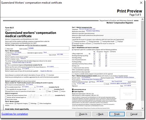 Queensland Workers Compensation Medical Certificate
