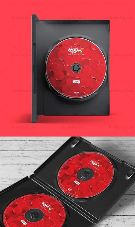 خرید و قیمت طرح لایه باز لیبل Dvd با بکگراند گلبرگ های رز قرمز ترب