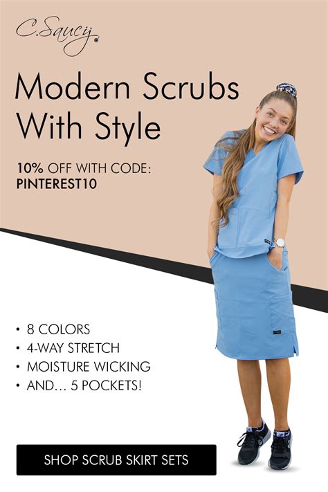 Modern Scrubs With Style Scrub Skirts Medical Outfit Modest Casual