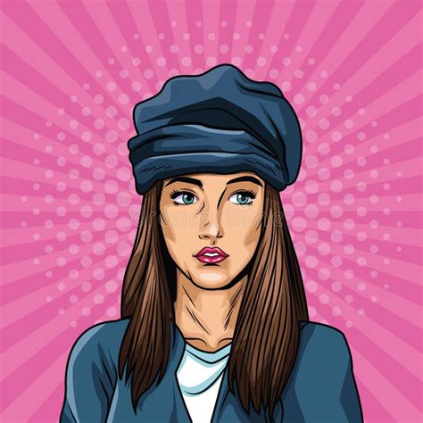Historieta Del Arte Pop De La Mujer De La Moda Ilustración Del Vector