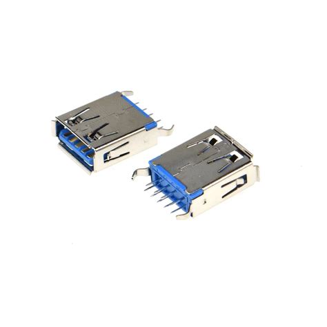 5PCS USB 3 0 TYPE A Female Connector PCB Mount Socket 180 Degrees Usb Vertical Line In