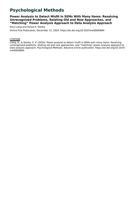 Power Analysis To Detect Misfit In Sems With Many Items Resolving