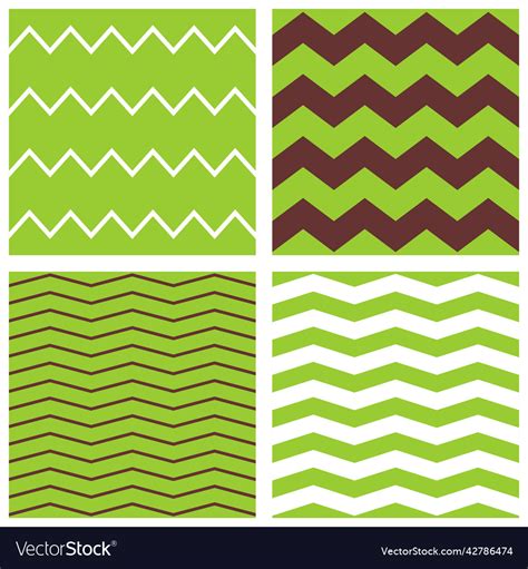 Tile Pattern Set With Zig Zag Print Background Vector Image