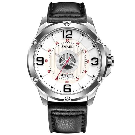 Waterproof Leather Strap Calendar Business Mens Quartz Watch