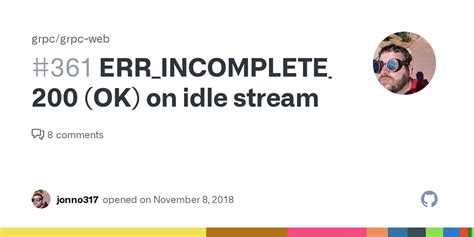 Errincompletechunkedencoding 200 Ok On Idle Stream · Issue 361